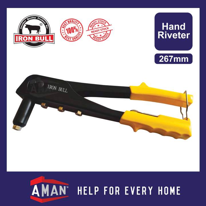 IRON BULL Hand Riveter Riveter Pop Rivet Riveting Manual Fastener Tool ...