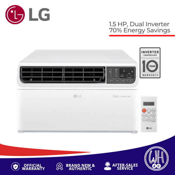 LG LA150GC2 1.5HP Dual Inverter Window Type Aircon, 70% Energy Savings ...