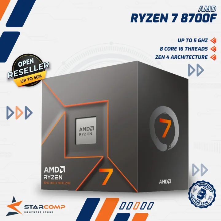 AMD Ryzen 7 8700F Box / Tray Processor AM5 Up To 5.0Ghz Cache 16MB ...