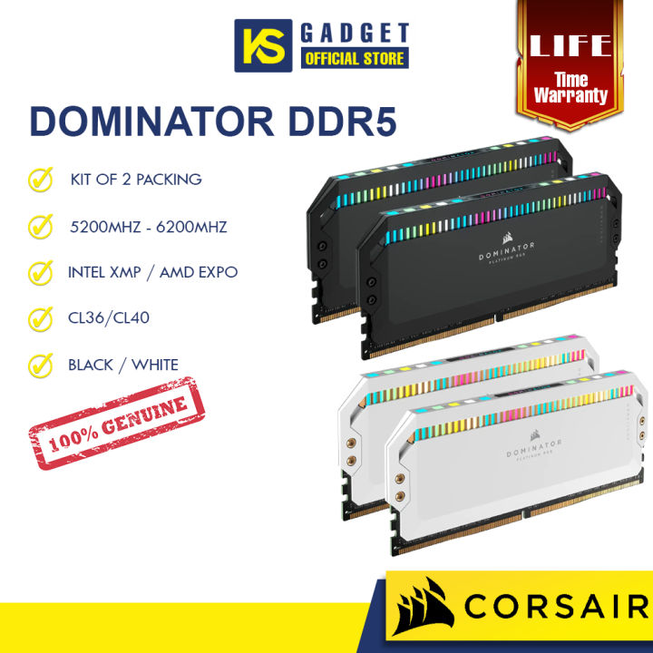 CORSAIR Dominator Platinum RGB 32GB (2x16GB) / 64GB (2x32GB) DDR5 DRAM 5200MHz / 5600MHz ...