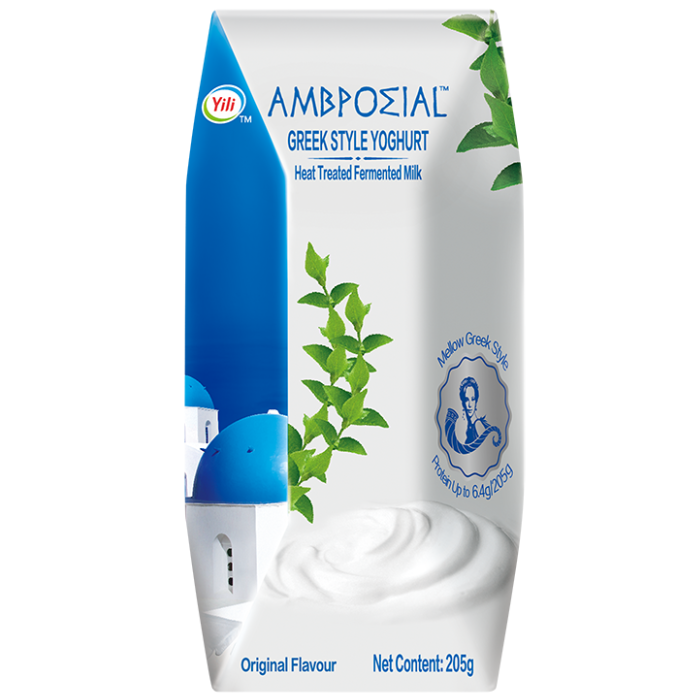 แอมโบรเชียล กรีกโยเกิร์ตพร้อมดื่ม รสธรรมชาติ 205 กรัม - Greek yoghurt ...