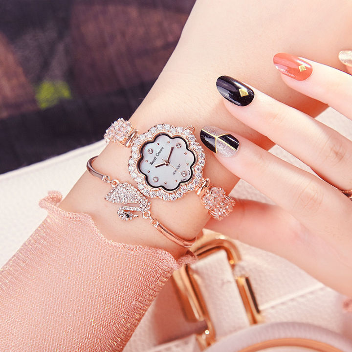 Royal Crown Full Sky Star Watch Women's Luxury Diamond Waterproof ...