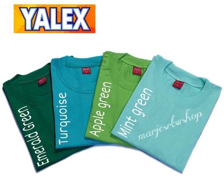 YALEX Plain T-shirt UNISEX (On-hand) Emerald green,Turquise, Apple ...
