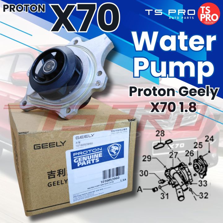 Proton Geely X70 1.8 Genuine Water Pump 1016053960 | Lazada