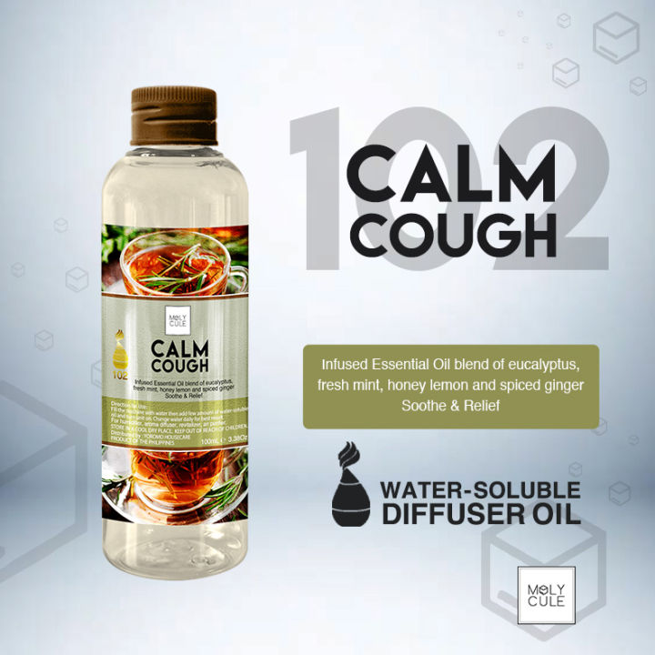 MOLYCULE Calm Cough Water Soluble Diffuser Oil for Humidifier Air ...