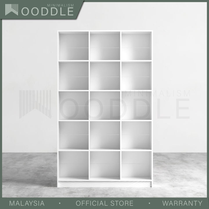 Wooddle Book Shelf Book Rack Buku Rak Divider Cabinet with 15 ...