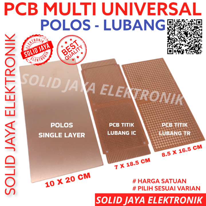 PCB POLOS TITIK MULTI UNIVERSAL CIRCUIT BOARD ELEKTRONIK LUBANG LOBANG ...