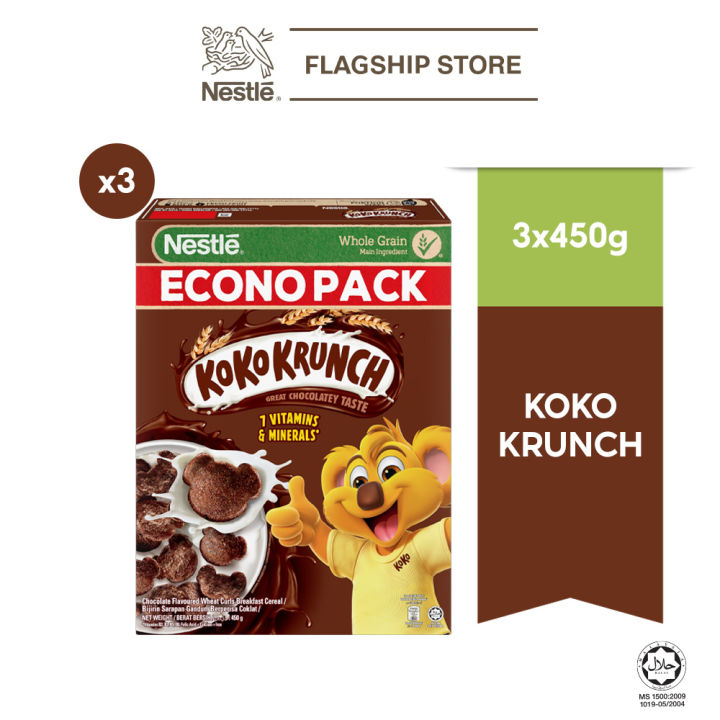 NESTLE KOKO KRUNCH Cereal Econopack Box 450g Bundle of 3 | Lazada