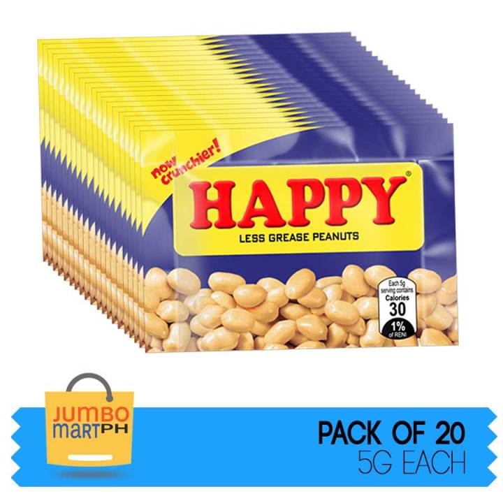 HAPPY PEANUTS REGULAR 5G X PACK OF 20 | Lazada PH