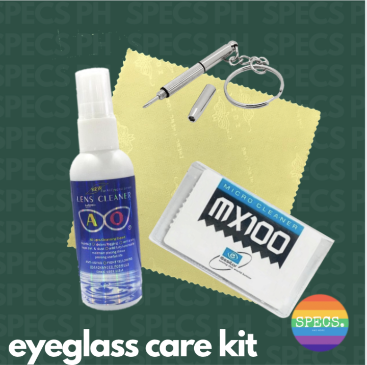 Eyeglass Cleaning Kit (AO lens cleaner solution + wiper/ MX ...