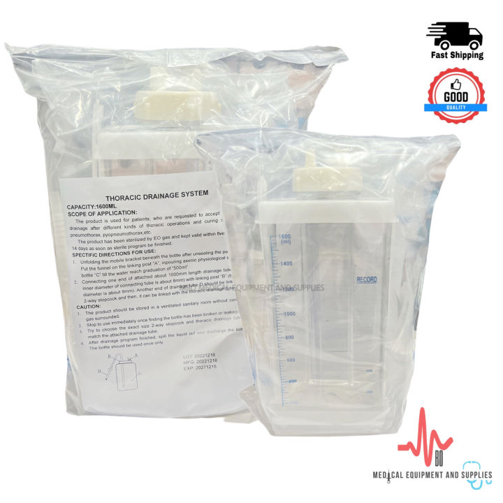 Sterile Chest Drainage Bottle, 1600ml/2000ml | Lazada Philippines