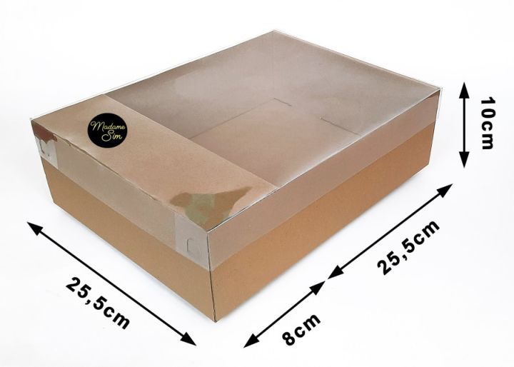 BOX PUDING - DUS KUE - KOTAK - KARDUS 25x25x10 (ISI : 10 PCS) | Lazada ...