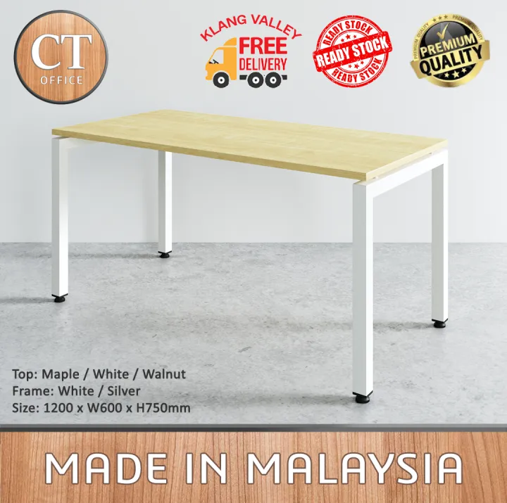 1200 X 600mm Standard Square Metal Leg Table / Work Desk Office Table ...
