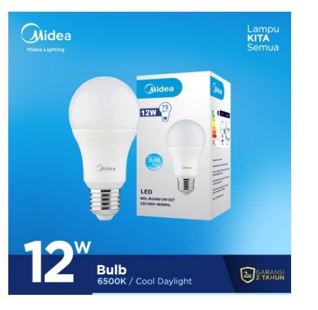 Lampu Bulb Led Midea 12 Watt Putih 6500K - Putih | Lazada Indonesia