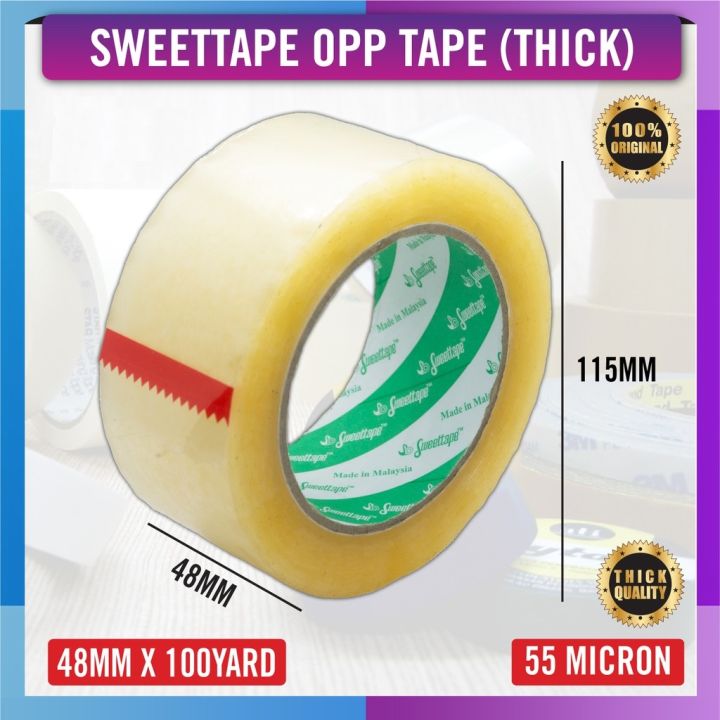 Sweettape Clear OPP Packing Tape / Sweettape OPP Tape Thick Quality (55 ...