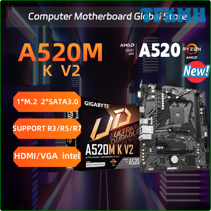 TFKMH New GIGABYTE AMD A520M K V2 AMD A520 DDR4 Motherboard Suit Socket ...