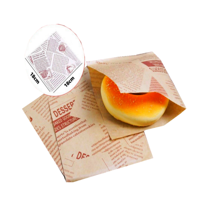 COLOGO 🥇50pcs Triangle Food Wrap Sandwich Donut Bun Burger Greaseproof ...
