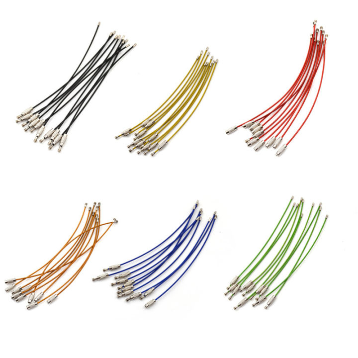 JIA 10PCS Stainless Steel Aircraft Cable Wire Key Chain Ring Twist ...