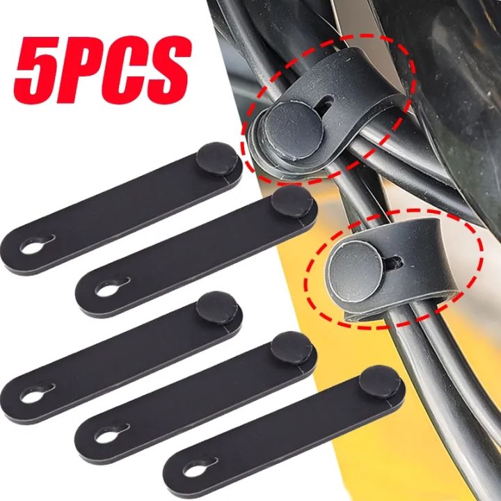 5Pcs Universal Rubber Cable Fixing Tie for Motorcycle Cars Bicycles ...