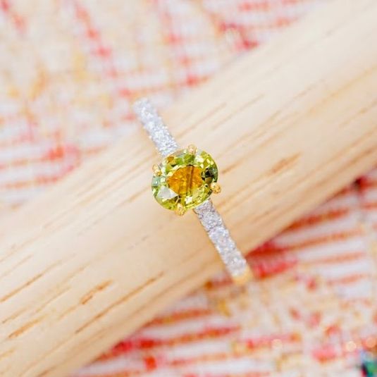 [ PCPY Jewelry ] แหวนเขียวส่องเพชรแท้ 💎 เพชรเบลเยี่ยมคัต น้ำ100 ทองคำ ...