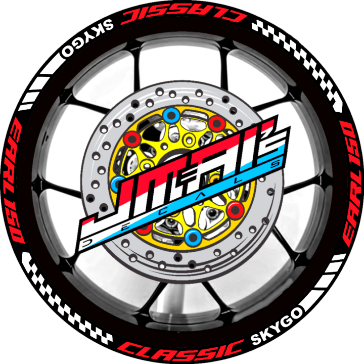 (Sticker Only) Skygo Earl 150 Mags/Rim Decal/Sticker (pair wheels ...