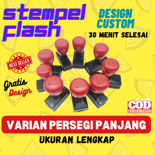 Stempel otomatis / Model Persegi panjang / STEMPEL CUSTOM FREE DESIGN ...