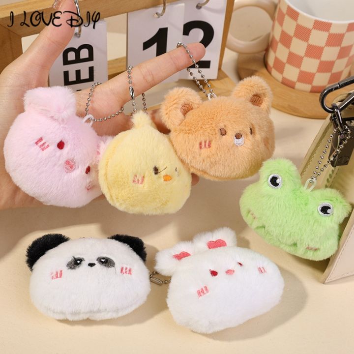Cute Cartoon Plush Toy Doll Keychain Fluffy Soft Stuffed Toy Backpack ...