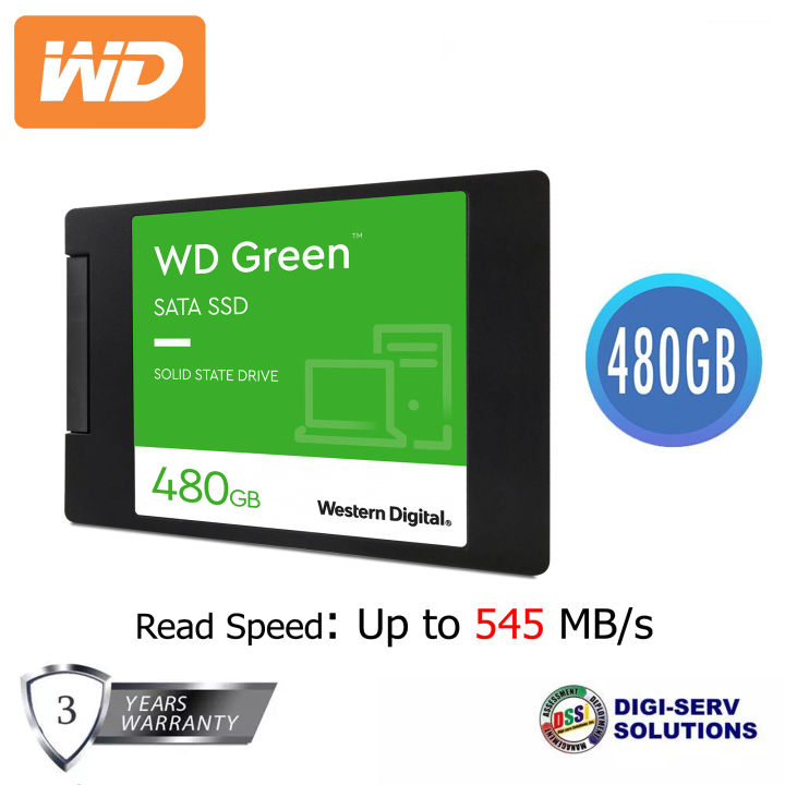 WD Green 480GB SSD 2.5" Internal SSD SATA III 6GB/s (WDS480G3G0A ...