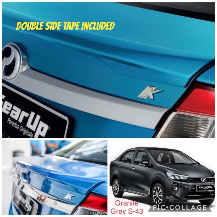 Perodua Bezza Gear Up OEM Rear Spoiler With Paint - Granite Grey S-43 ...