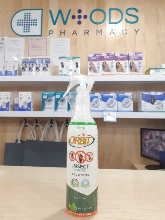 WOODS PHARMACY ORBIT INSECT REPELLENT SPRAY 300ML (NATURAL) EXP: 03/ ...