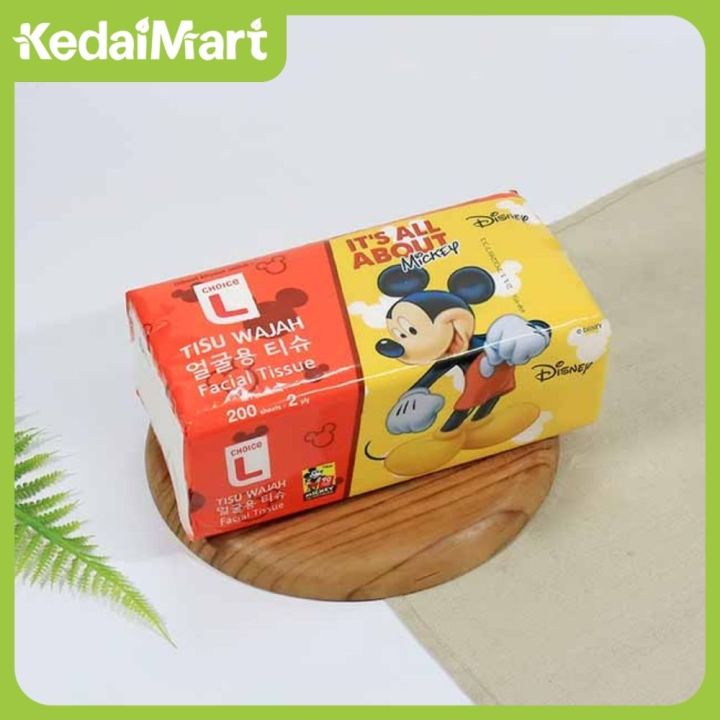 Choice L facial Tissue Mickey Pack Isi 200 | Lazada Indonesia