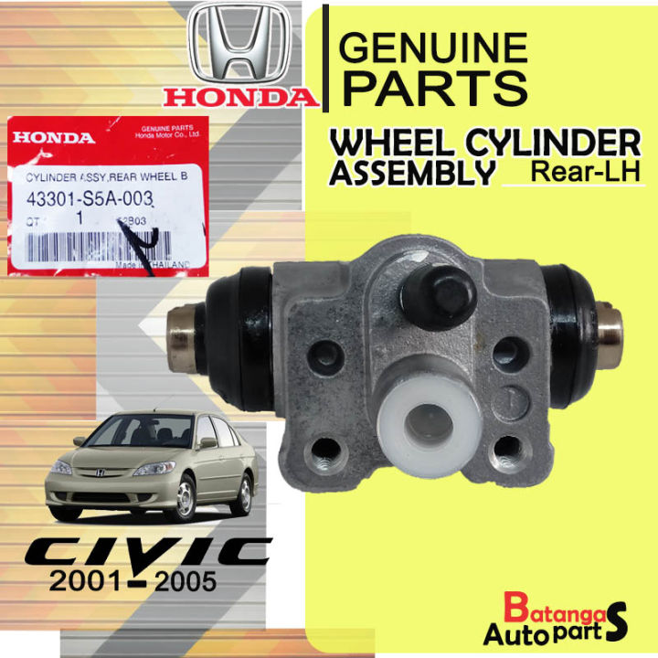 HONDA WHEEL CYLINDER ASSEMBLY (REAR-LH) CIVIC 2001-2005 43301-S5A-003 ...