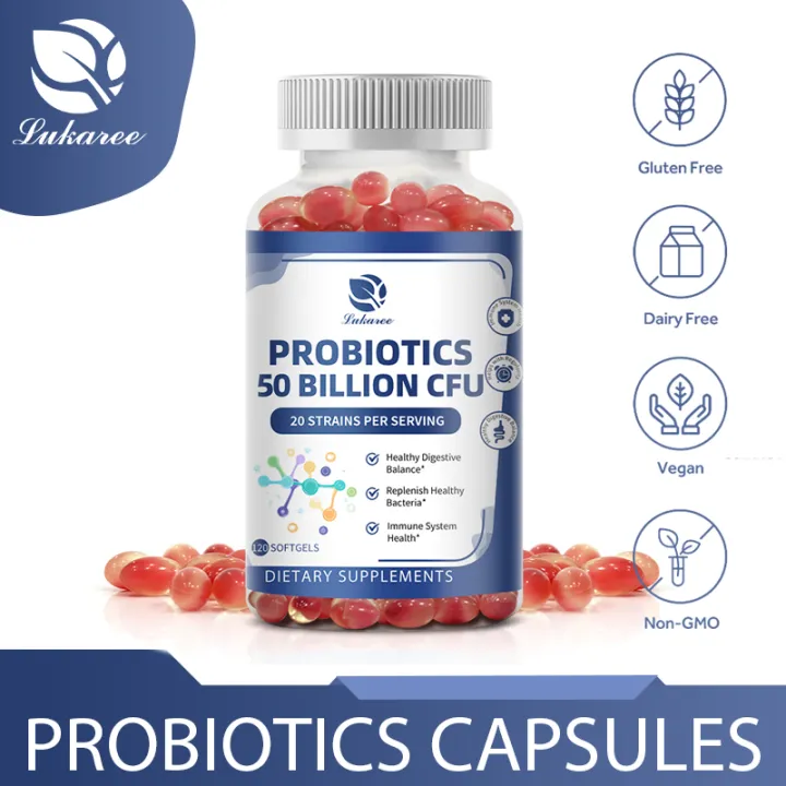LUKAREE Probiotics Enzyme Capsules 50 Billion CFU 20 Strains For ...