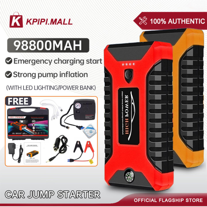 99800mAh Jump Starter For Car Battery 12V Car Jumper Starting Booster Portable USB Charger Multi ...