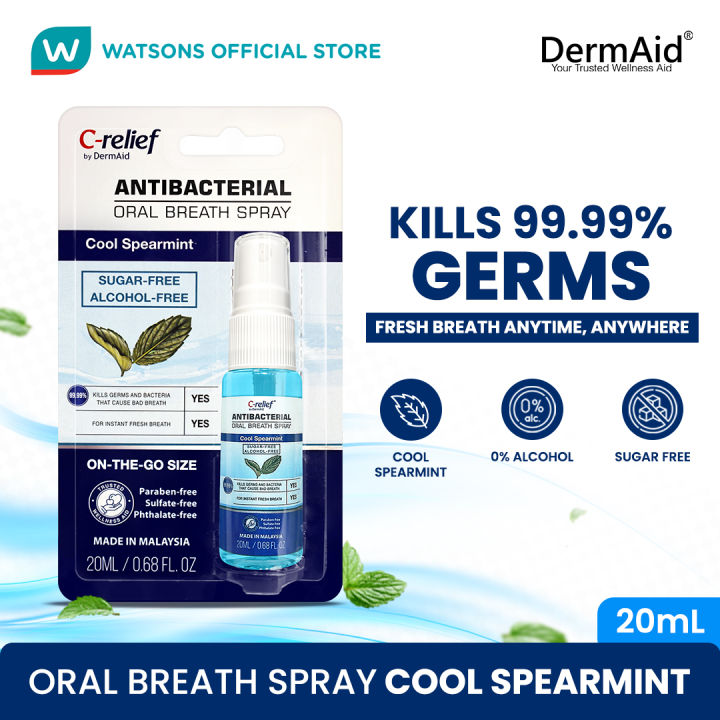DERMAID C - Relief Antibacterial Oral Breath Spray On-the-Go size 20ML ...
