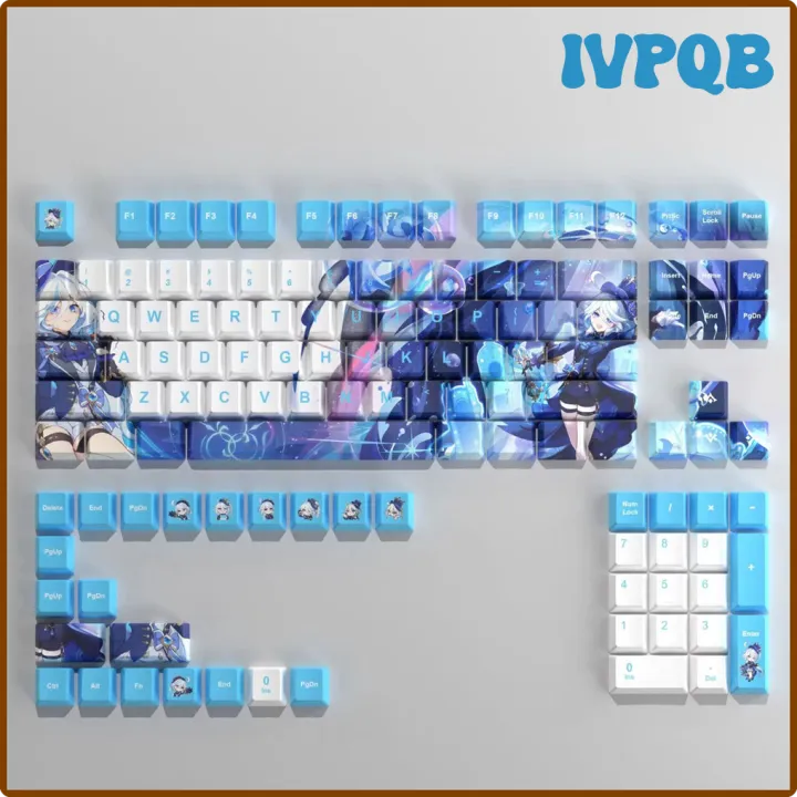 IVPQB Genshin Impact Theme Keycaps Furina Nahida PBT Anime Keycap ...