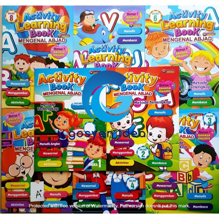 Paket Buku Aktivitas Anak PAUD TK Isi 5 Pcs Activity Book Buku Belajar ...