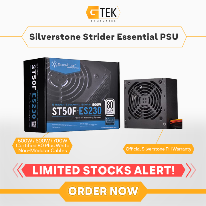 Silverstone Strider Essential ST50F ST60F ST70F ES230 500W 600W 700W 80 ...