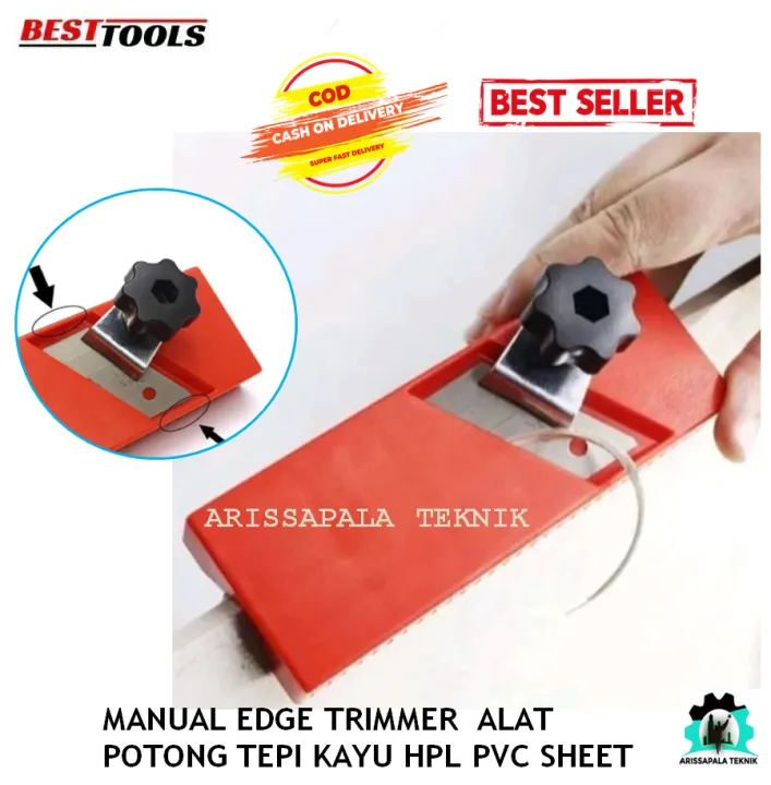 Manual Edge Trimmer Serut Planer Cutter Edging HPL Kayu Decosheet PVC ...