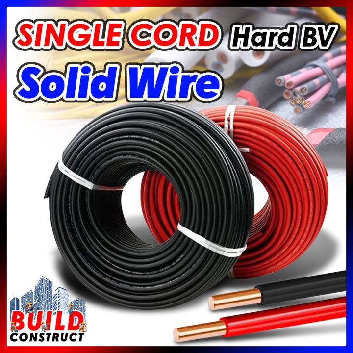 Pure Copper Single Cord Hard BV Solid Wire Insulated Wire BUILD ...