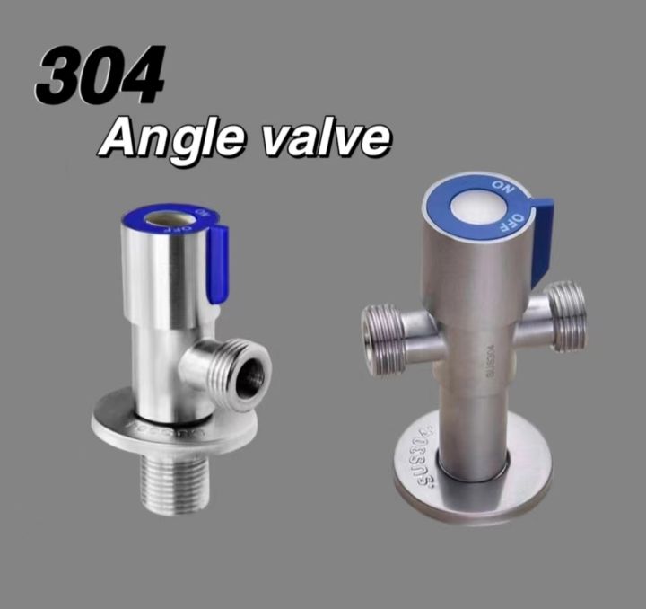 SUS304 Angle Valve 2 Way 1/2"×1/2“For Toilet Bidet Faucetone in and two ...