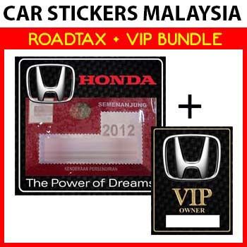 CSM Honda Car Logo Bundle Roadtax Sticker + VIP | Lazada