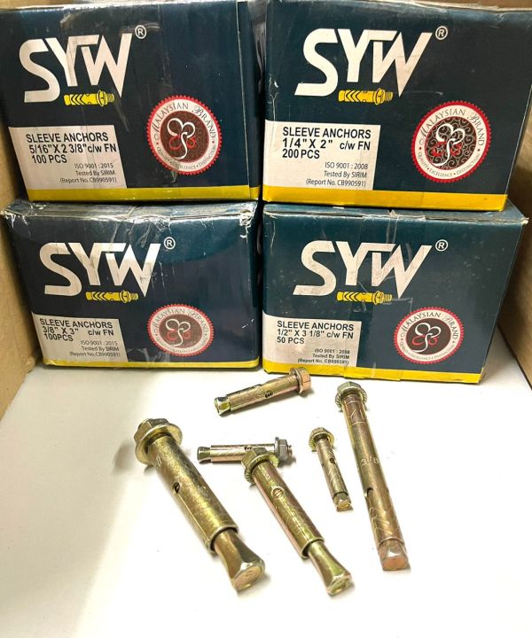 SYW WALL PLUG SLEEVE ANCHOR ZP/RP | Lazada