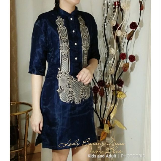MODERN FILIPINIANA CHINESE LADY BARONG DRESS PURE EMBROIDERED BARONG ...