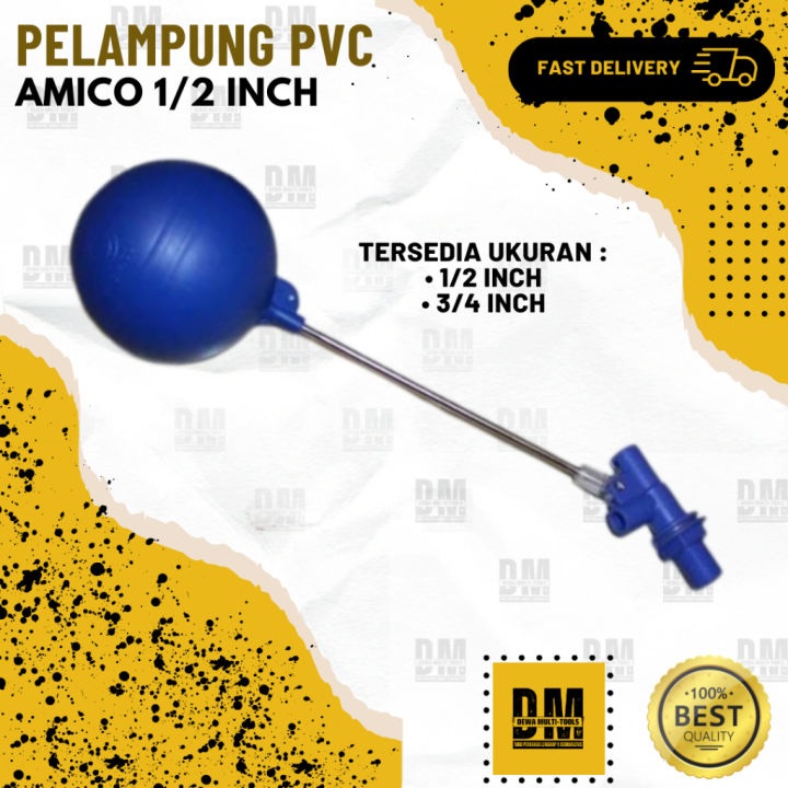 Otomatis Pelampung Amico 1/2 3/4" Plastik PVC Tandon Air Toren | Lazada ...