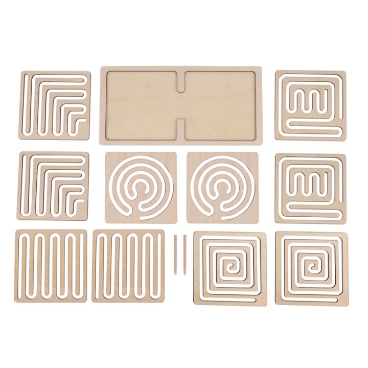 -Wooden Maze Toy Left and Right Brain Development Maze Toy Maze ...