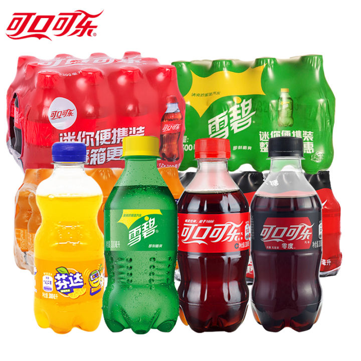 Coca-Cola Sprite 12 small bottles of mini carbonated soft drinks, whole ...