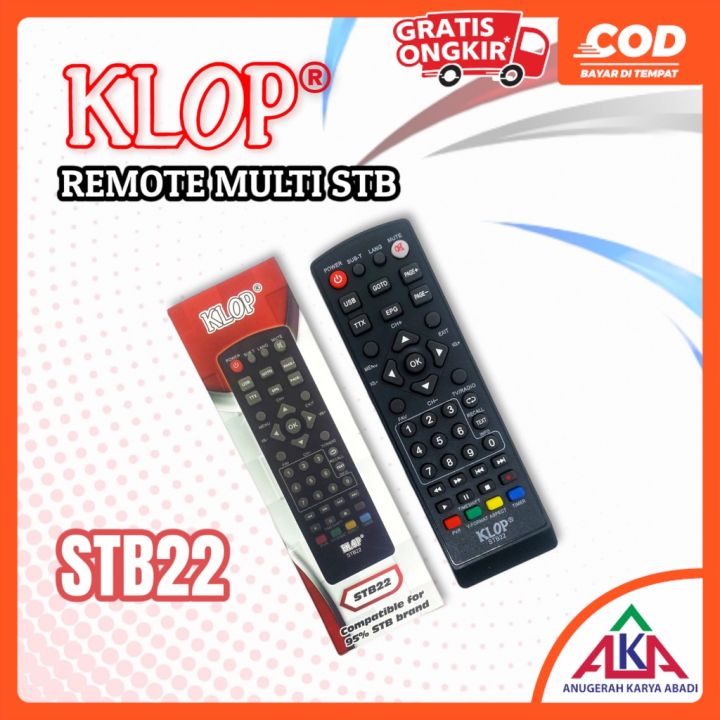 REMOTE MULTI SET TOP BOX KLOP STB22 Remot STB DVB T2 Universal Terlengkap | Lazada Indonesia