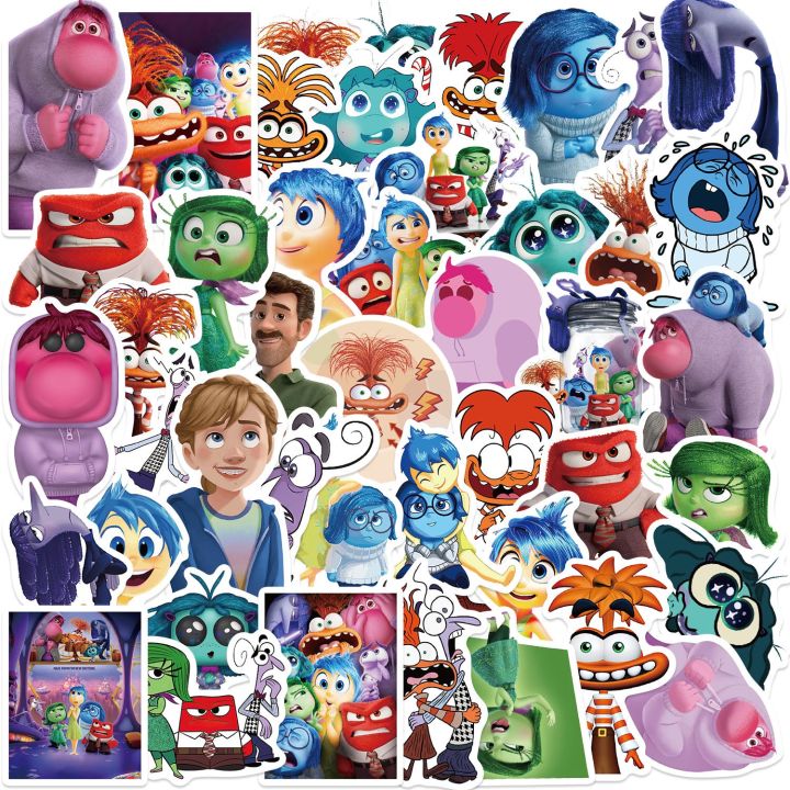 50pcs Inside Out Stickers Disney Figure Sticker Skateboard Suitcase ...