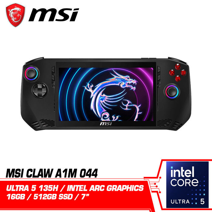 MSI Claw A1M 044 Gaming Handheld (7" IPS FHD 120Hz | Intel Ultra 5 135H ...